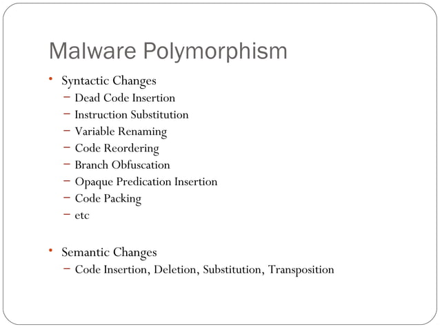 Fast Automated Unpacking and Classification of Malware | PPT