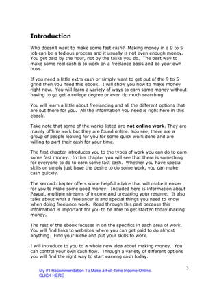 Fast cash now | PDF | Career Advice | Careers