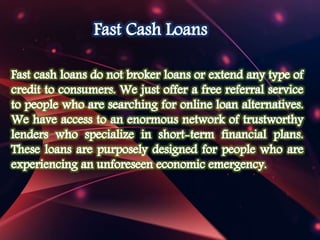 Fast cash today | PPT