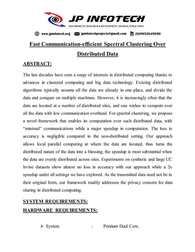 Fast Communication Efficient Spectral Clustering Over Distributed Data