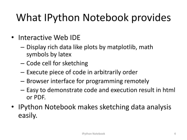 Fast data mining flow prototyping using IPython Notebook | PPT Fast data mining flow prototyping using IPython Notebook | PPT