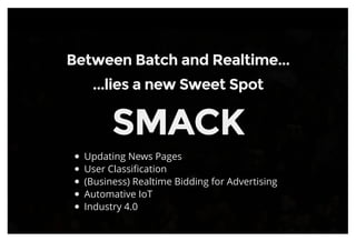 SMACK Stack - Fast Data Done Right by Stefan Siprell at Codemotion Dubai | PPT
