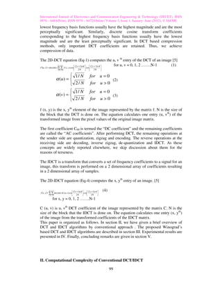 Fast dct algorithm using winograd’s method | PDF