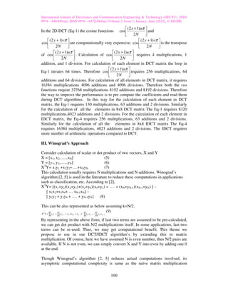 Fast dct algorithm using winograd’s method | PDF