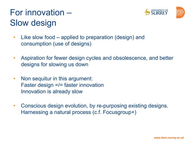 Fast design, slow innovation | PPT