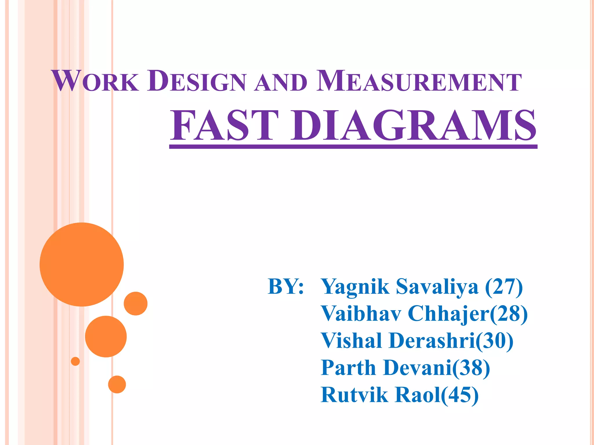 Fast diagram, Work Design and Measurement | PPTX