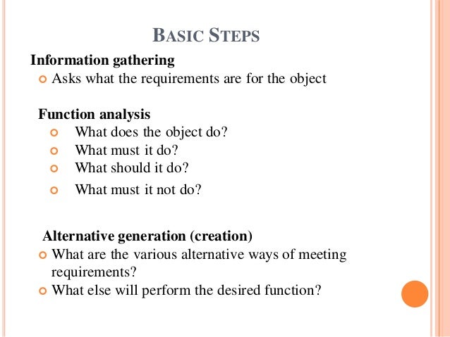 Fast diagram, Work Design and Measurement
