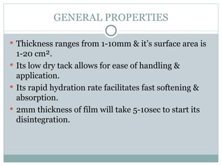 Fast dissolving oral films | PPT