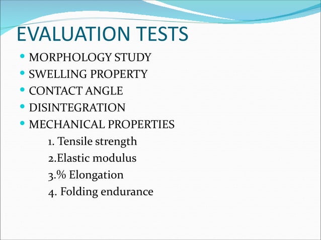 Fast dissolving oral films | PPT | Dental Health | Diseases and Conditions