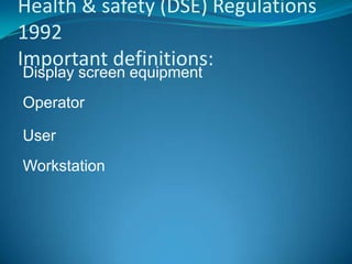 Fast dse & ergonomics | PPTX | Technology & Computing