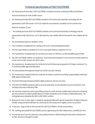 Fast electrode profile | PDF