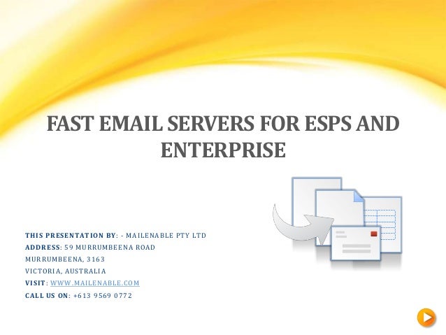 Fast Email Servers for ESPs and Enterprise
