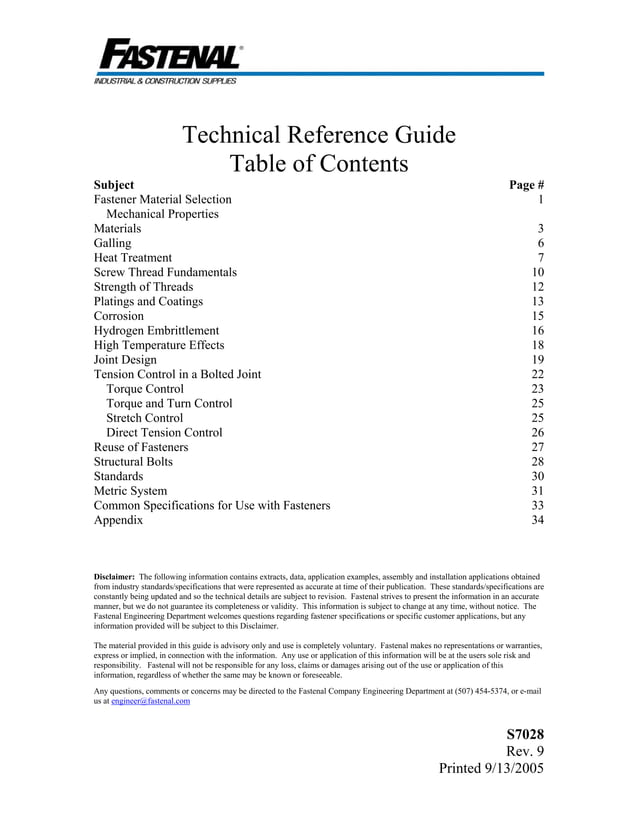Fastener technicalreferenceguide | PDF