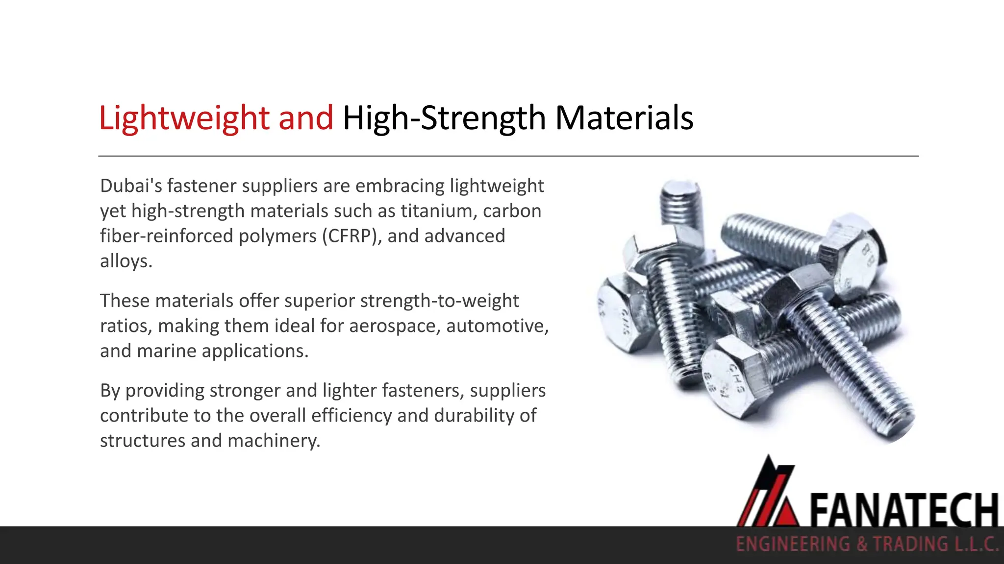 Fastener Evolution: Innovations Driving Efficiency in Dubai's ...