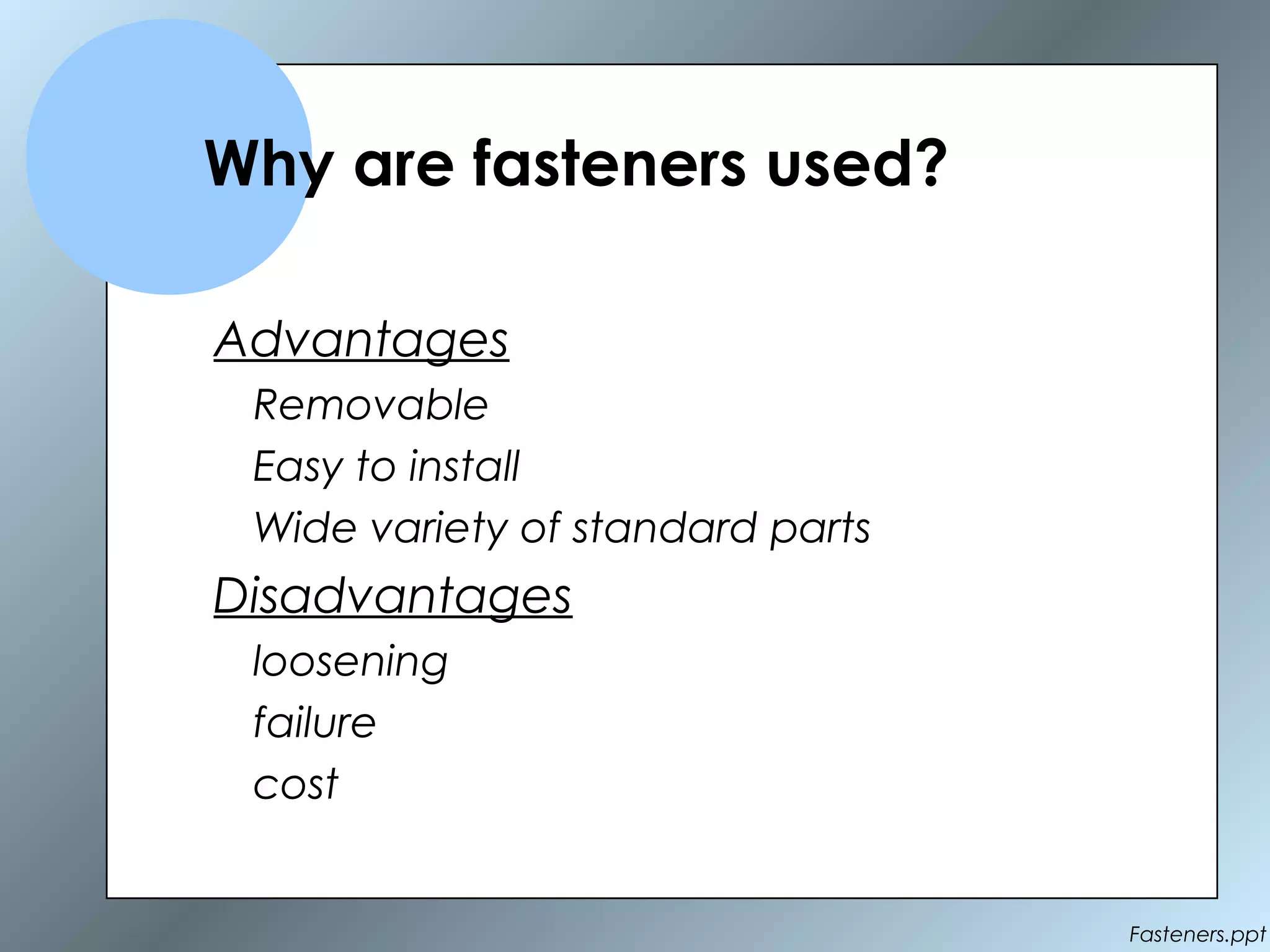 Fasteners | PPT