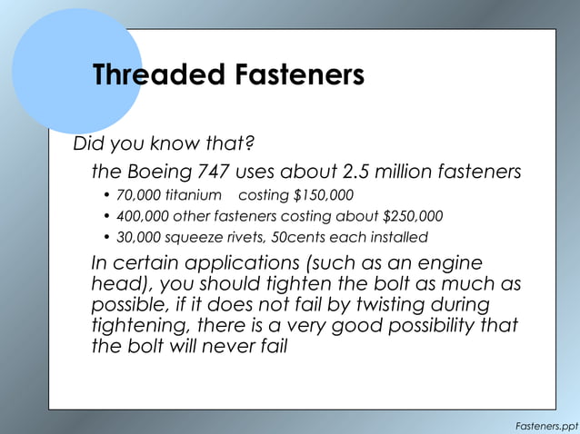 Fasteners | PPT