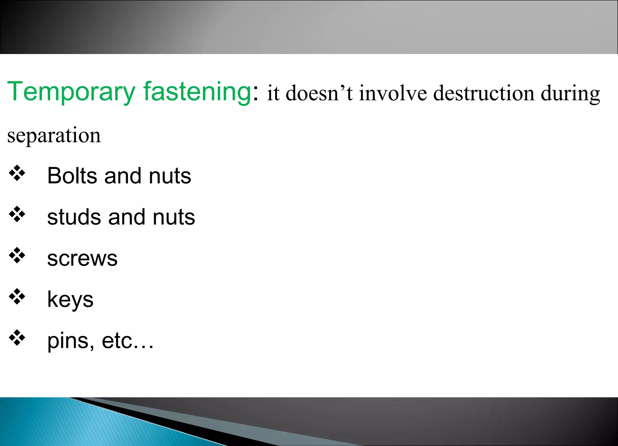 Fasteners & fastening | PPT
