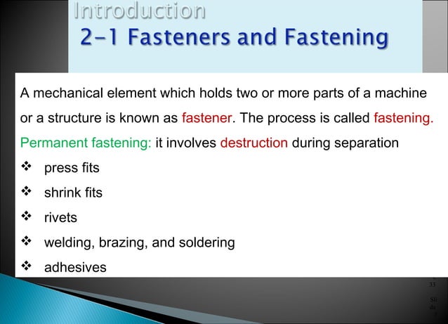 Fasteners & fastening | PPT | First Aid | Injuries