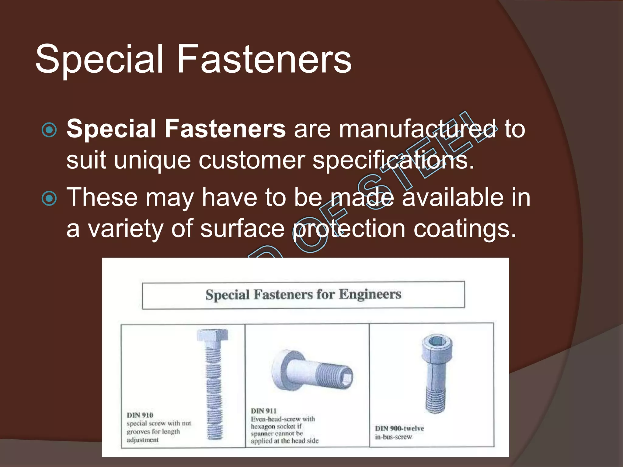 Fasteners Presentation | PPTX