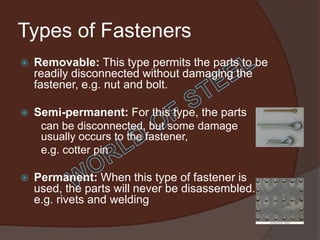 Fasteners Presentation | PPTX
