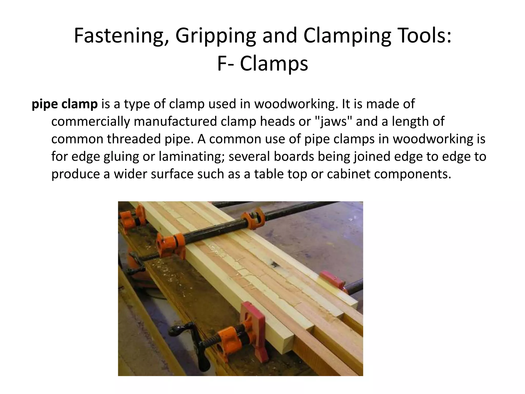 Fastening, gripping and clamping tools | PPTX