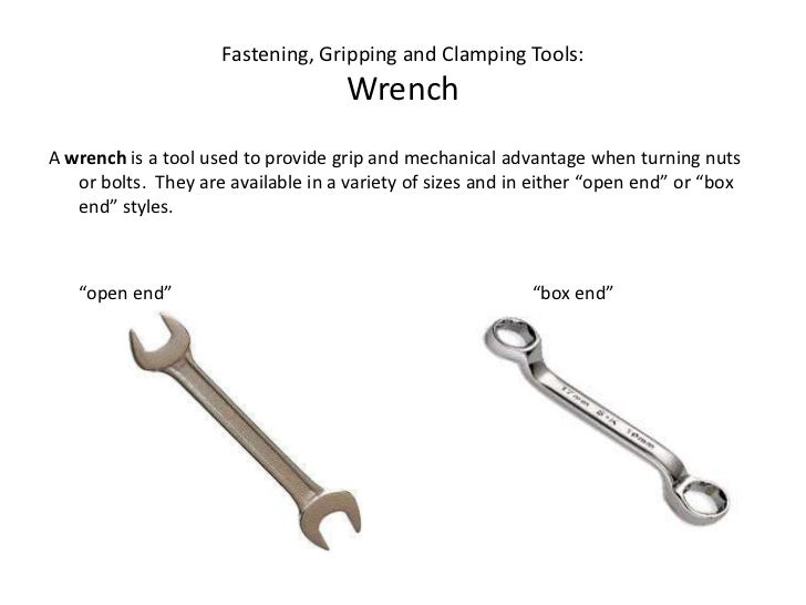 Fastening gripping and clamping tools revised