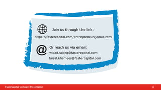 FasterCapital Model Explanation | PPTX