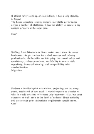 Faster Computing has contacted Go2Linux and requested a brief prop | DOCX