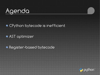 Faster Python, FOSDEM | PDF