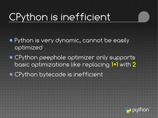 Faster Python, FOSDEM | PDF