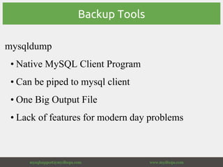 MyDUMPER : Faster logical backups and restores | PPT