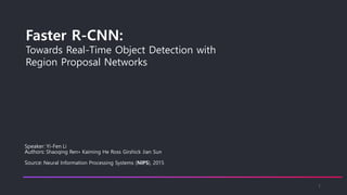 Faster R-CNN | PPTX