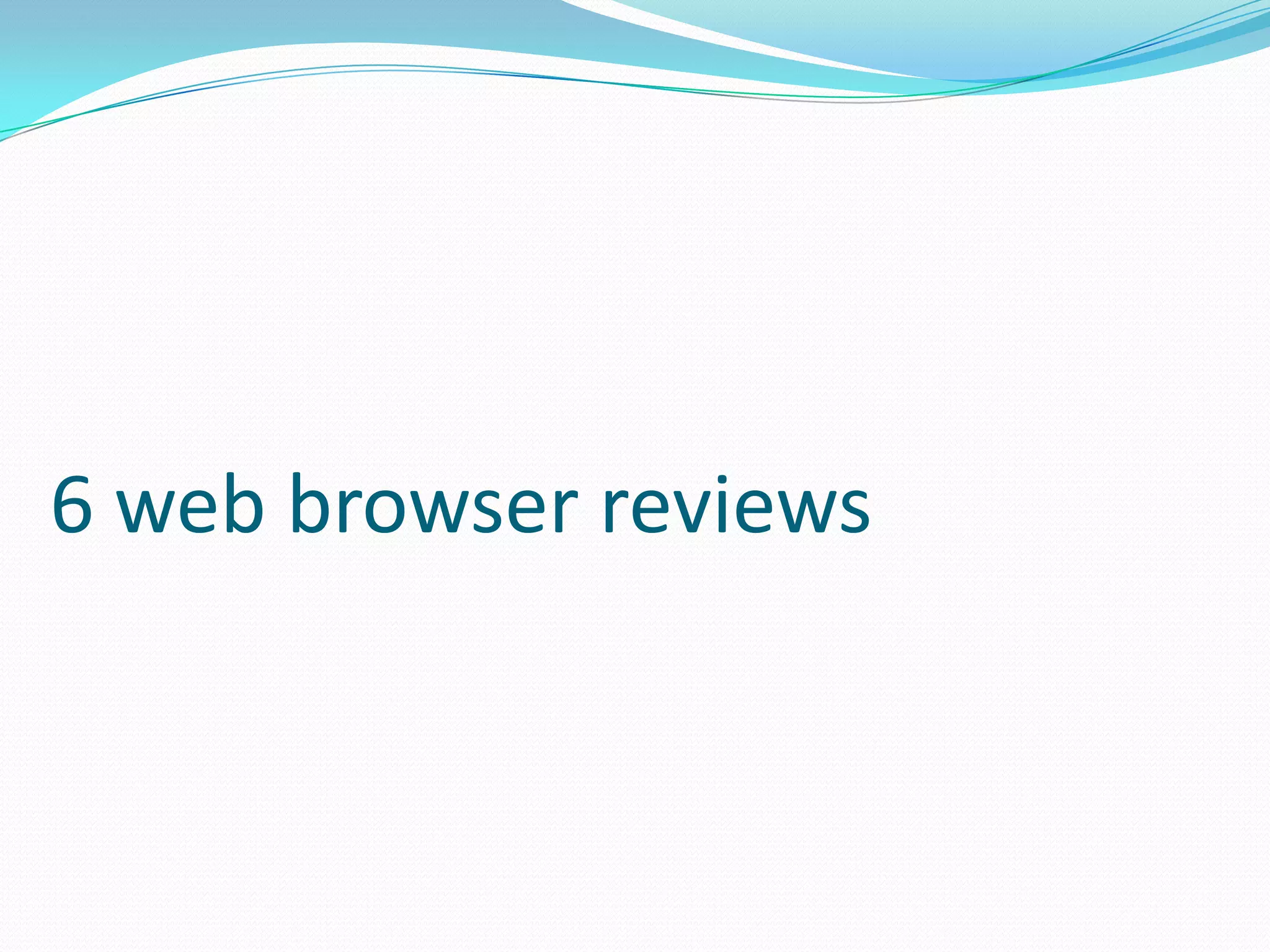 Fastest web browser | PPTX