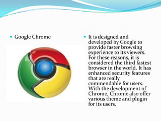 Fastest web browser | PPTX