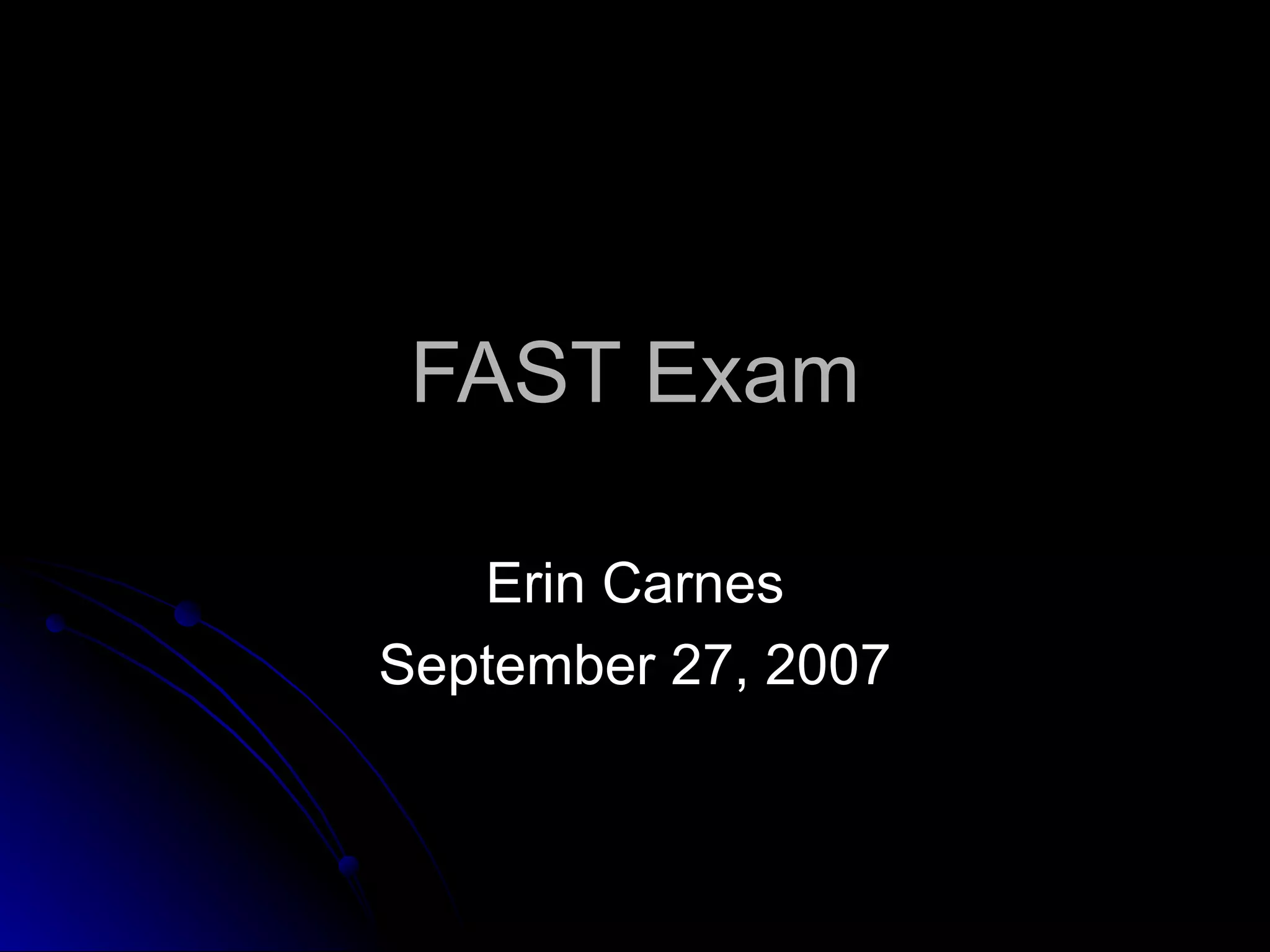 Fast exam2 | PPT