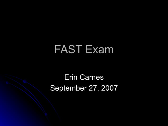 Fast exam2 | PPT