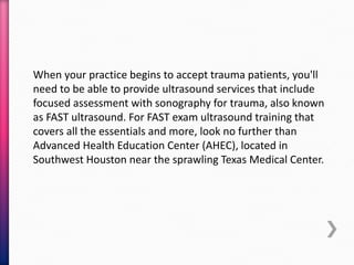 Fast exam ultrasound training | PPT