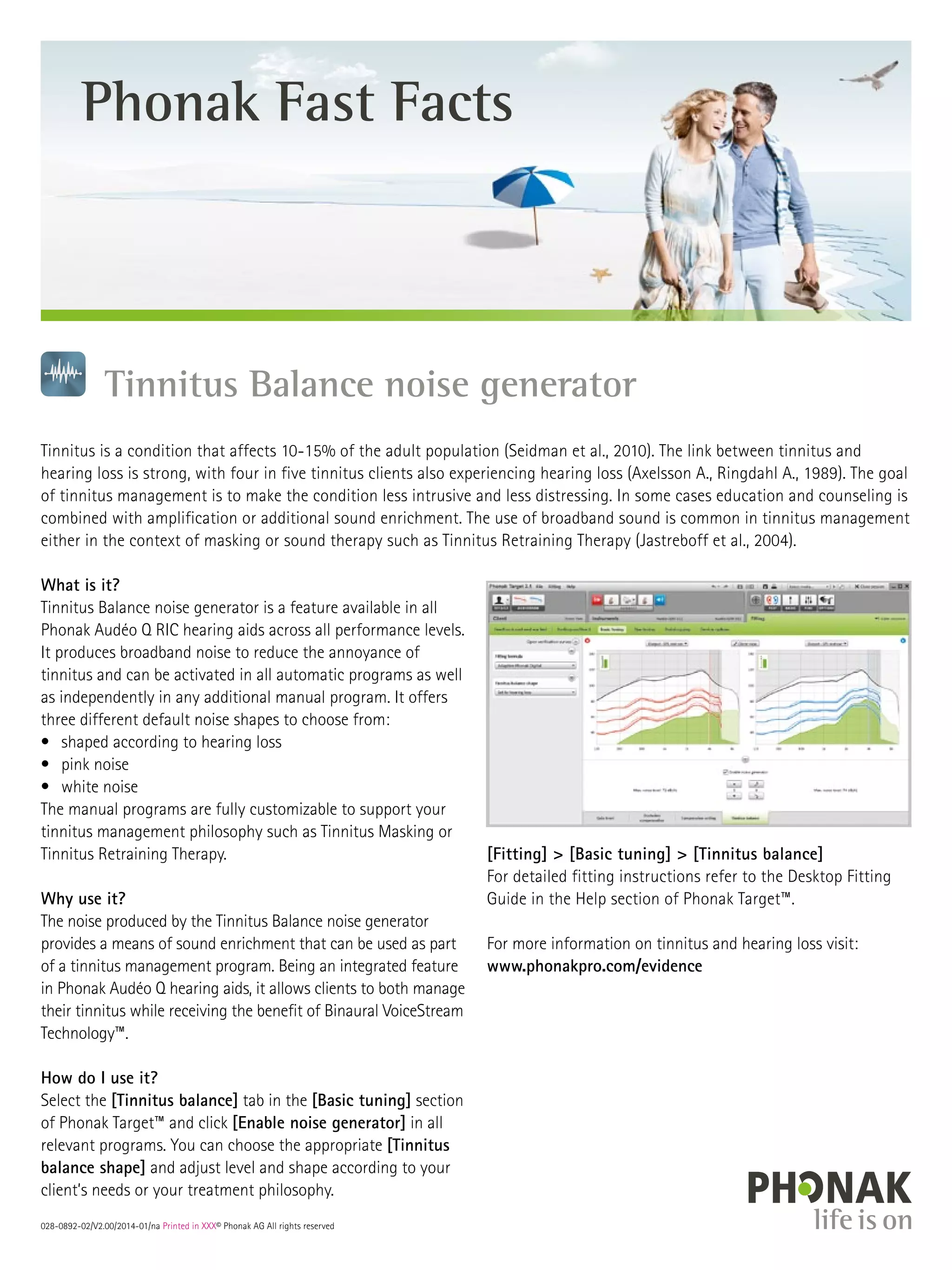 Phonak Fast facts - tinnitus balance noise generator | PDF | Ear, Nose ...