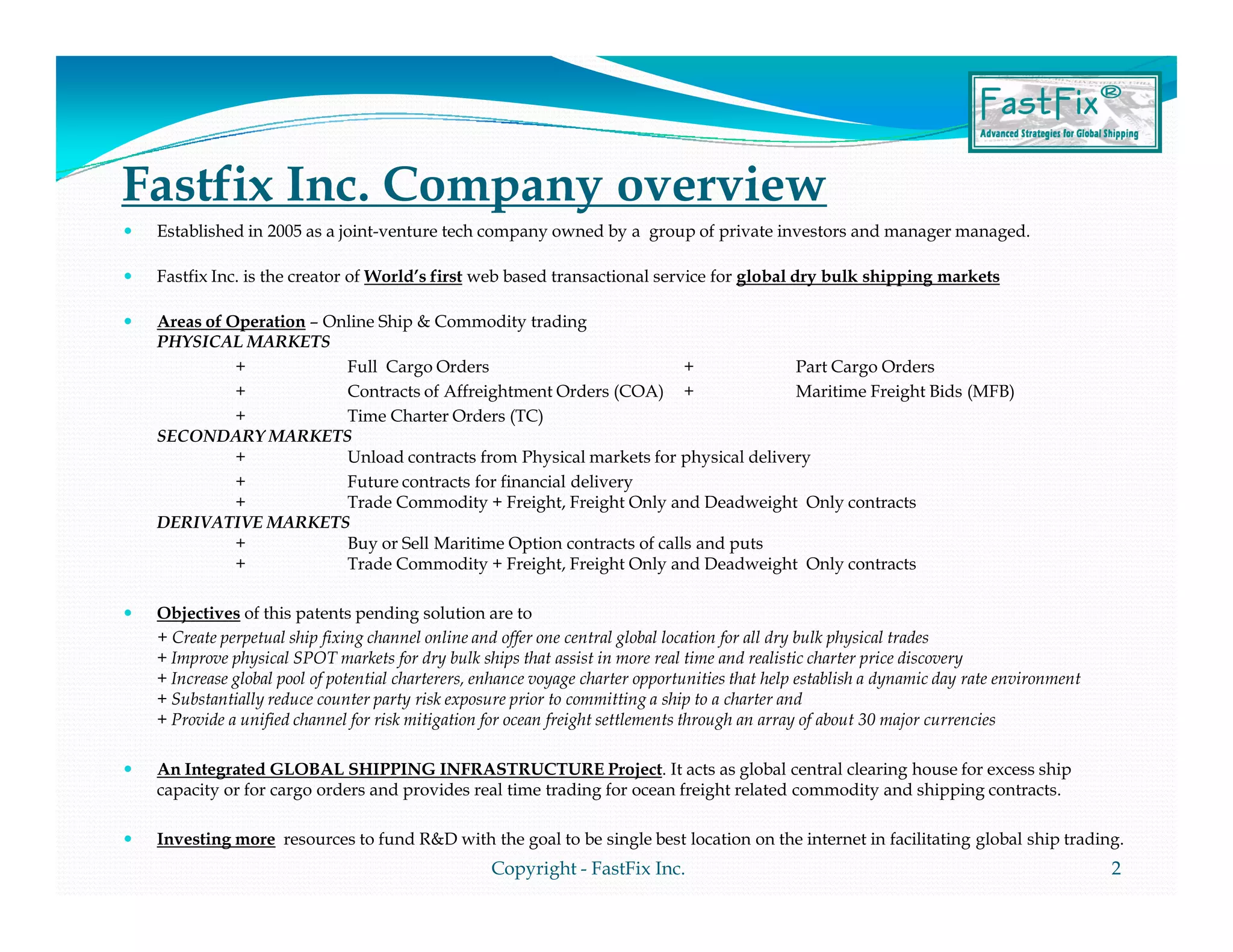Fastfix Company Presentation | PDF