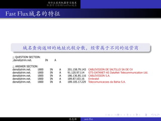 Fast flux domain detection | PDF