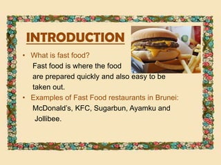 Fast food | PPTX