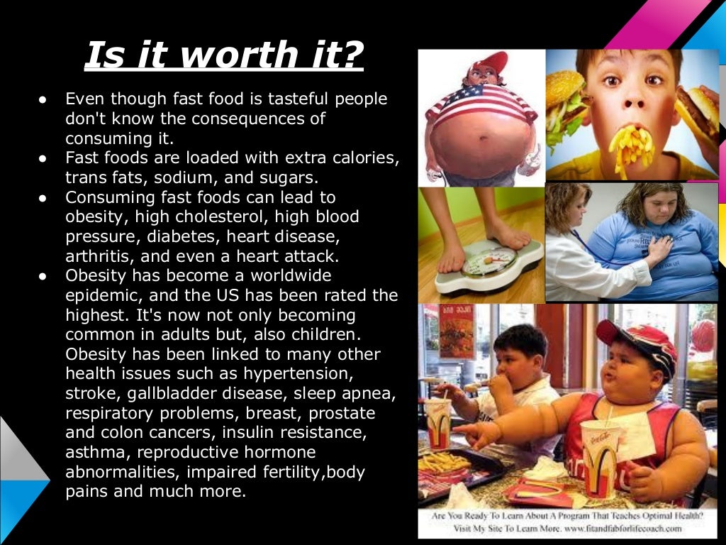 Fast food effects on the human body