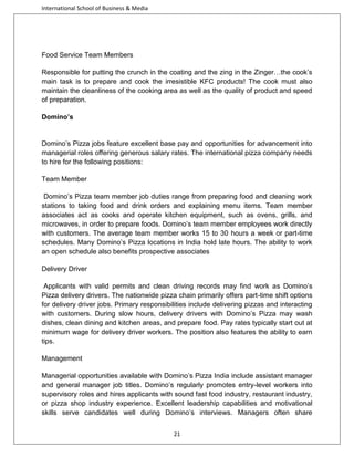 Fast food industry analysis | DOCX