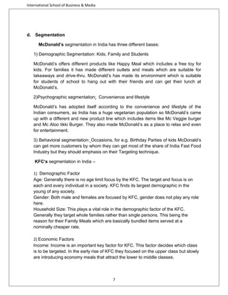 Fast food industry analysis | DOCX