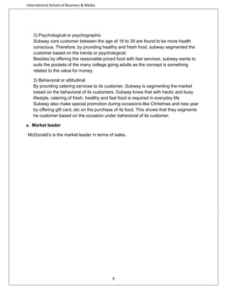 Fast food industry analysis | PDF