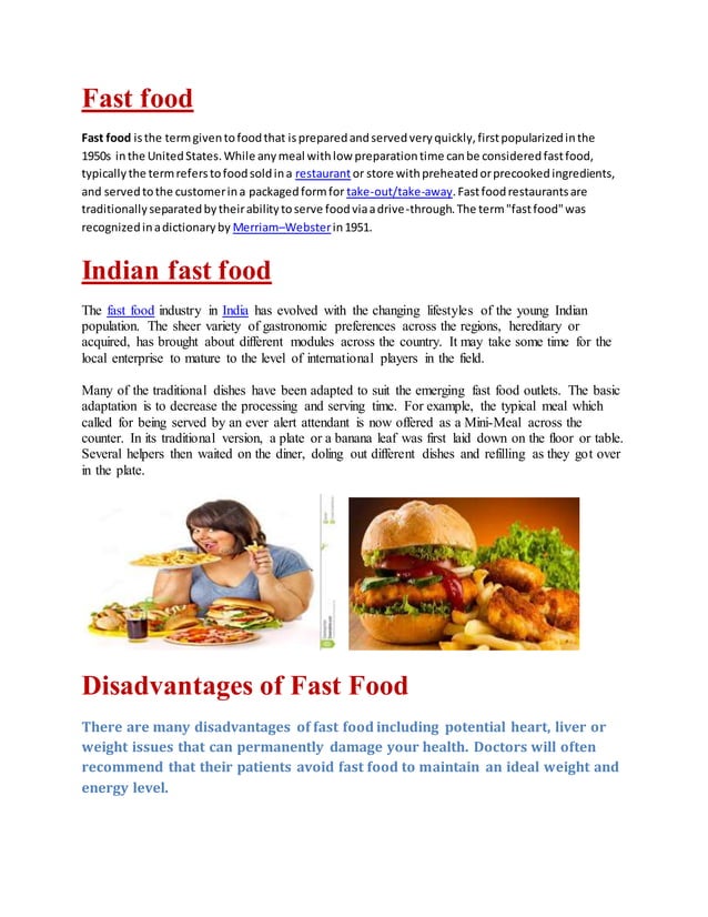 Fast food | DOCX