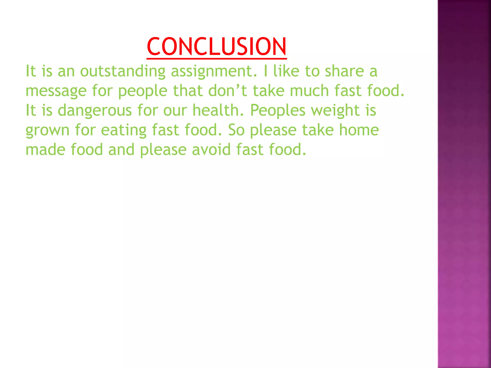 Fast food | PPTX