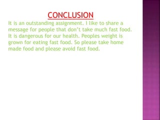 Fast food | PPTX