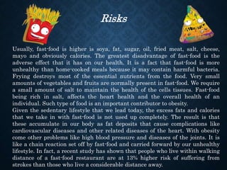 Fast food: benefits and health risks | PPT