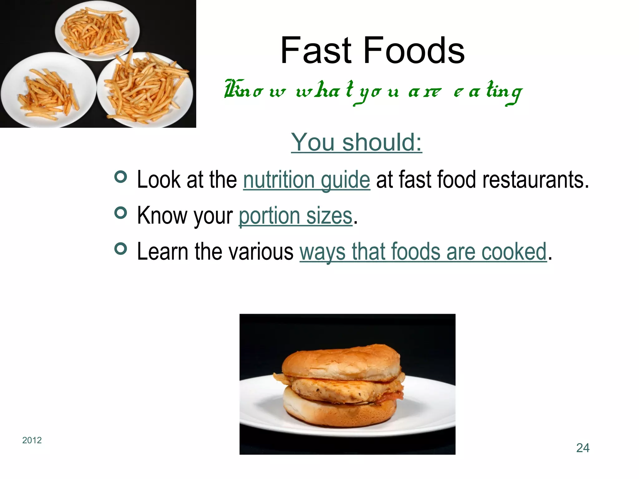 Fast food facts for teen Unit 7 | PPT